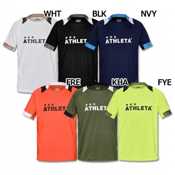 圧倒的な人気を誇るアスレタ、子供/ジュニア/キッズ用プラクティスシャツ。速乾素材を使用したショートスリーブシャツ。首周りのディテールが特徴的な一着。◆速乾素材：ジャガードニット、メッシュ品質：ポリエステル100％モデル：2026年春夏