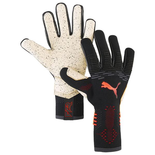 プーマ、大人/メンズ用GKグローブ。フューチャーシリーズとデザイン連動したゴールキーパーグローブ。ネガティブカットモデル。◆取り扱い店舗限定アイテム素材：ラバー、合成繊維(ポリエステル)、合成樹脂(ポリウレタン)カラー：プーマブラックモデル...
