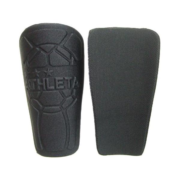 圧倒的な人気を誇る「ATHLETA」のシンガード(レガース)。◆制菌加工素材バイオガード素材：表/2wayトリコット、ナイロン100％　中/ポリエチレン100％　裏/バイオガード制菌加工、ポリエステル100％カラー：ブラックサイズ：フリー