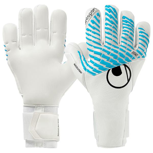 ウールシュポルト、大人/メンズ用GKグローブ。究極のグリップ力・衝撃吸収性が特徴的な「アブソルートグリップ」が、最高のパフォーマンスを発揮。ハーフネガティブカットモデル。◆取り扱い店舗限定アイテム◆ラテックス+通気孔(指股の通気孔が不快なム...