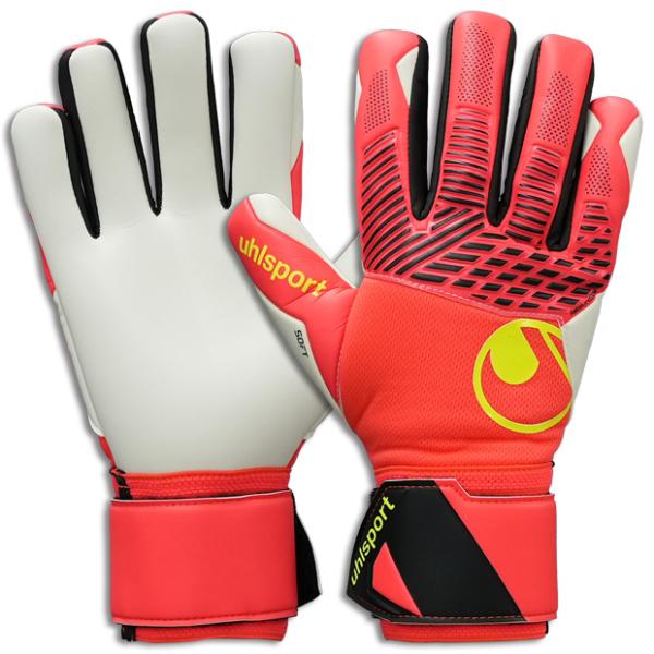 ウールシュポルト、大人/メンズ用GKグローブ。試合から練習まで使えるベストセラーパームモデル。ハーフネガティブカットモデル。子供/ジュニア対応。◆フルバンデージ(伸縮性、手首部のフィット感向上)パーム：ソフトグリップカット：ハーフネガティブ...