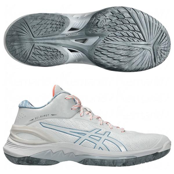 アシックス、大人/メンズ用バスケットボールシューズ「GEL BURST 28」。高速化するバスケットボールに対応するスピードコンセプトモデル。中足部から前方向に伸びるトラスティックがダッシュ時に反発性を発揮し、プレーヤーの加速をサポート。か...