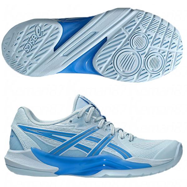 アシックス、大人/ウィメンズ用ハンドボールシューズ「POWERBREAK FF」。中足部から後足部にかけてのびたSTABLETRUSSが外側に壁を作り、横への激しい動きをサポート。幅広のアウターソールがハードなコンタクトやターン時の安定性を...