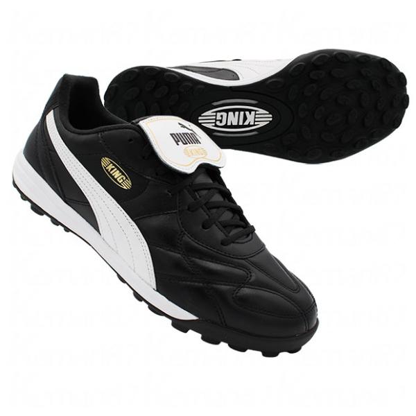 プーマ、大人/メンズ用トレーニングシューズ。プーマのボールコントロールの技術を全て詰め込んだ、さらに優れた新世代のKINGシリーズ、トップモデルシューズ。アッパーにカーフレザーを採用。◆取り扱い店舗限定アイテムアッパー：天然皮革、人工皮革ミ...