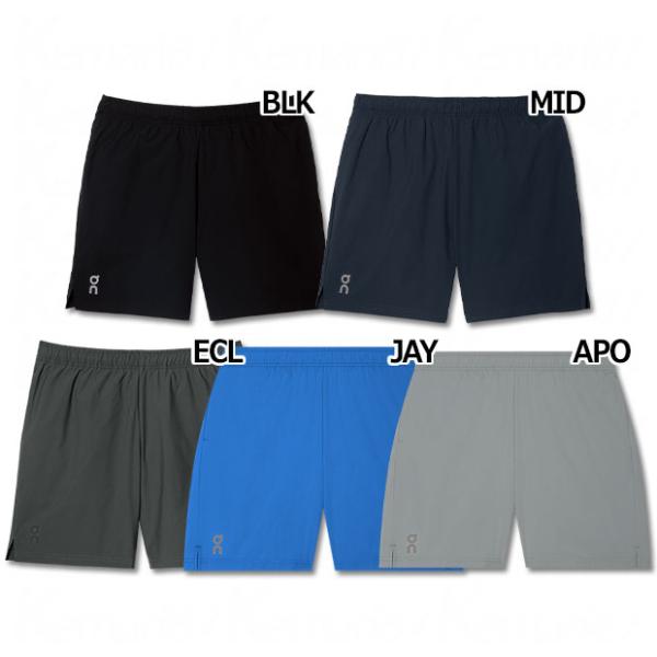 オン、大人/メンズ用トレーニングショーツ。7インチ丈の軽量ランニングショーツ。カバー力を高めるインナー付き。ストレッチ性が高くしなやかな着用感。ジッパーの付き隠しバックポケットに貴重品を安全に収納可能。レギュラーフィットシルエット。品質：本...