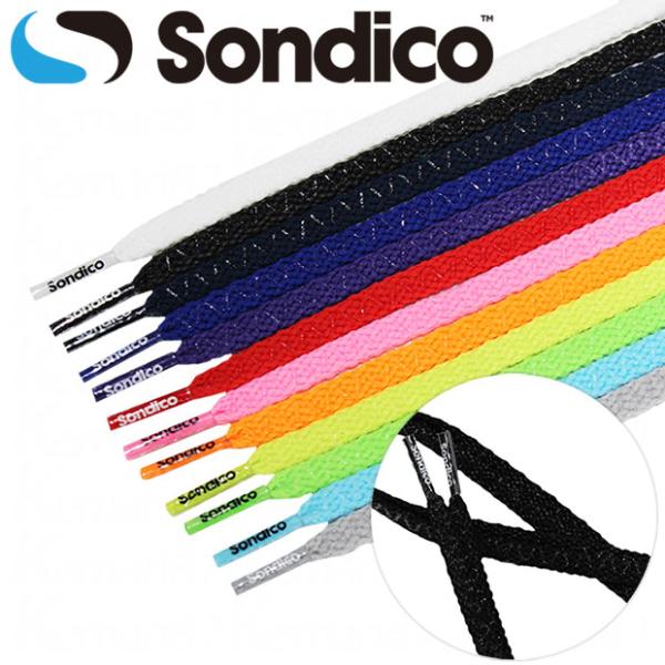 ソンディコ、シューレース。イギリスの伝統あるサッカー専門ブランド・ソンディコの靴紐。シリコン製の滑り止め付きの高機能シューレース。素材：ポリエステル、シリコン参考サイズ(穴数6個のシューズの場合)：100cm(19.0-21.5cm)、11...