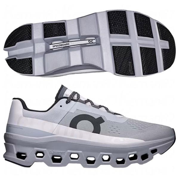 オン、大人/メンズ用ランニングシューズ。奇妙なのには訳がある。PERFORMANCE RUNNING。CloudTecが増大し、クッション性がさらに高められ、怪物級のライド感をもたらす一足。On史上最大のクラウドを備えたHelionエンジニ...