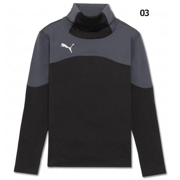 プーマ、大人/メンズ用トレーニングトップ。ウインターシーズンのトレーニングに対応したサッカーチームウェアシリーズ「INDIVIDUAL WINTERIZED」コレクション。冬場のトレーニングに対応した裏微起毛ニット素材のロングスリーブシャツ...