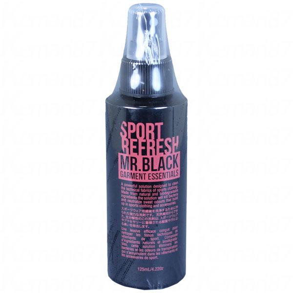 オーストラリア発の衣服ケア専用ブランド「ミスターブラック」、スポーツリフレッシュ。スポーツウェア用の防臭抗菌スプレー。スポーツウェアやインナー、靴下などに蓄積される細菌や汗による嫌な臭いを除去。内容量：125mlモデル：2015年秋冬
