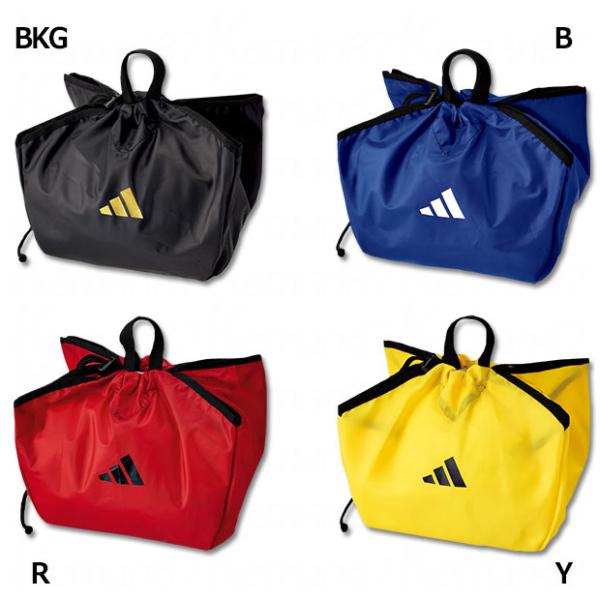 アディダス、ボールネット。「パッ!」と開いて「ポンッ!」と置いて「シュッ!」と閉めるサッカーボール持ち運び用ネット。5号球まで対応。素材：ポリエステルサイズ：F(約25×25×25cm)モデル：2024年春夏