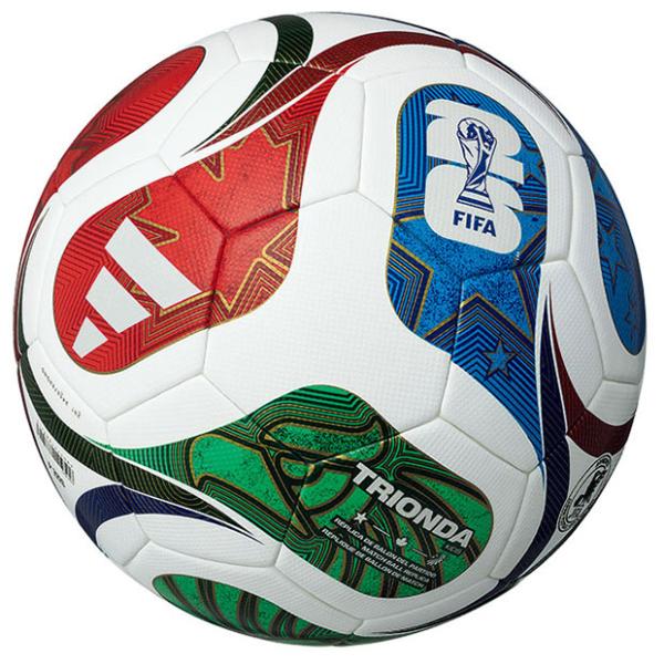 アディダス、サッカーボール4号球。「2026 FIFAワールドカップ(FIFA World Cup 26)」で使用される公式試合球のレプリカモデル。開催国であるアメリカ・カナダ・メキシコの3か国を表現した「TRI」と、スペイン語で「波」を意...