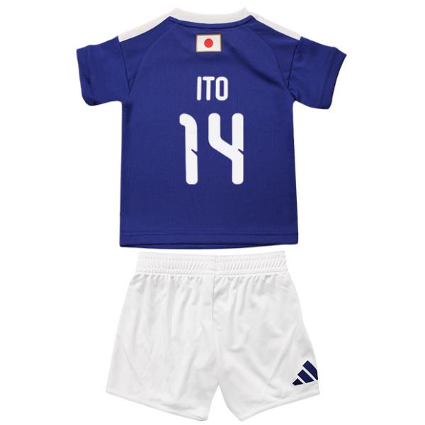 アディダス サッカー日本代表、2026年シーズンモデル、ホーム用レプリカベビーキット。選手着用ユニフォームのレプリカモデル(応援・観戦に最適なサポーター向けユニホーム)。「HORIZON(ホライゾン)」をテーマに、水平線の情景からインスパイ...