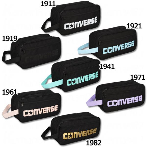 コンバース、シューズバッグ。様々なスポーツに対応したシューズケース、Mサイズ。定番の収納アイテム。素材：ポリエステルサイズ：F(フリー)モデル：2023年秋冬