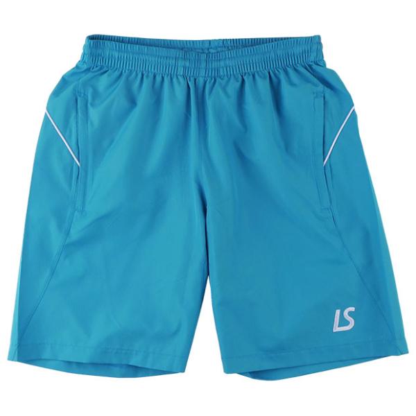 ポルトガル語で「光と影」を意味するルースイソンブラ、大人/メンズ用ショートパンツ。シンプルなロゴデザインのショートピステパンツ。品質：ポリエステル100％カラー：ターコイズブルー×ホワイトモデル：2023年秋冬