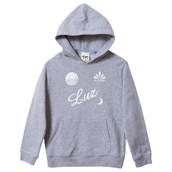 ポルトガル語で「光と影」を意味するルースイソンブラ、スウェットトップ。ベーシックなロゴデザインのスウェットフーディー。品質：コットン100％カラー：グレー×ホワイトモデル：2020年春夏