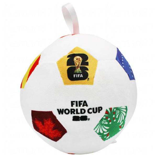 FIFAワールドカップ2026、クッション。「FIFA WORLD CUP 2026」オフィシャルライセンスアイテム。ボール型のミニクッション。サイズ：F(直径約15cm)モデル：2026年春夏