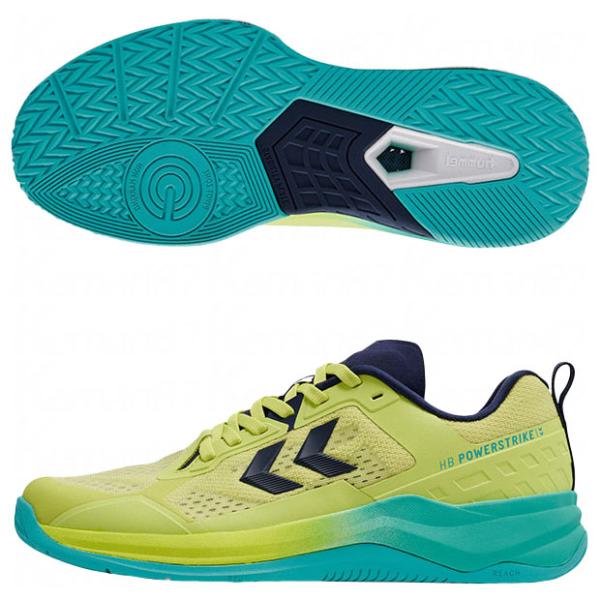 ヒュンメル、大人/メンズ用ハンドボールシューズ。パワーをコンセプトに開発されたエリートプレイヤー向けハンドボールシューズ。クッション性と安定性を向上させるソールユニットと左右へのブレを抑えるアッパー設計が特徴的。◆取り扱い店舗限定アイテムア...