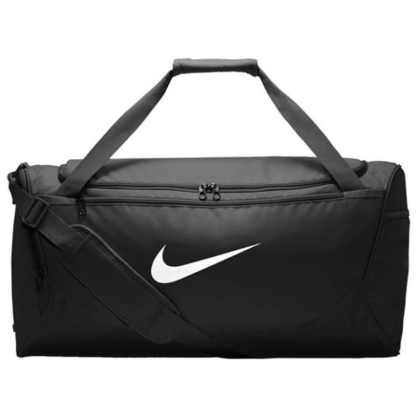 ナイキ、大人/メンズ用ダッフルバッグ。クラシックなスウッシュロゴデザインを採用した、ワークアウト、練習、日常生活などで、あらゆる物を収納できる万能ダッフルドラムバッグ。Mサイズ。サイズ：MISC(フリー)カラー：ブラック×ブラック×ホワイト...