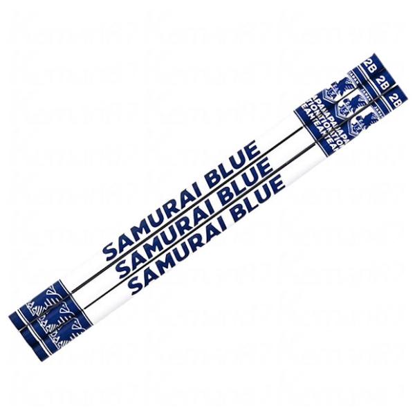 サッカー日本代表、2B芯鉛筆。定番のサポーターズアイテム。JFAライセンスステーショナリー。3本入り。サイズ：F(約7.4×177mm)モデル：2024年春夏