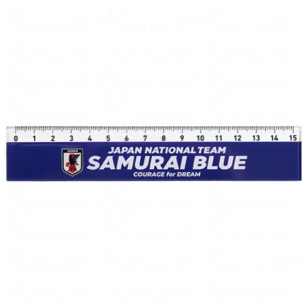 サッカー日本代表、定規。定番のサポーターズアイテム。シンプルなデザインの15cmものさし。サイズ：F(160×30mm)モデル：2026年春夏