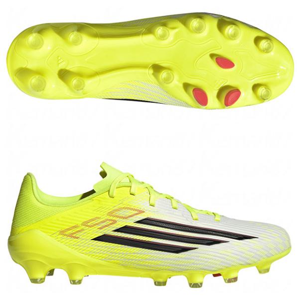 アディダス、大人/メンズ用サッカースパイク。ボーンフォーフットボールパック(BORN FOR FOOTBALL PACK)。アディダスのアイコニックなスピードコンセプトモデル「F50」のサッカースパイク。スプリントグリッドのプリントをあしら...