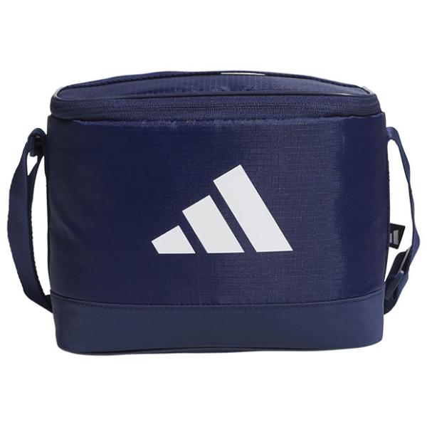 アディダス、大人/メンズ用クーラーバッグ。adidasロゴデザインの保冷バッグ。内側に断熱材とアルミ蒸着シートを使用。500ml缶を6本収納可能な使い勝手の良いサイズ。素材：リップストップ品質：ポリエステル100％サイズ：NS(約23×19...