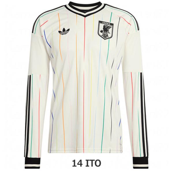アディダス サッカー日本代表、2026年シーズンモデル、アウェイ用レプリカユニフォーム。選手着用ユニフォームのレプリカモデル(応援・観戦に最適なサポーター向けユニホーム)。「Colors(水平線の向こう側のカラフルな景色)」をコンセプトに、...