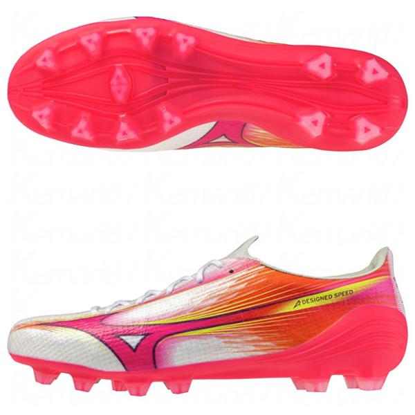 ※この商品は予約商品です。ミズノ、大人/メンズ用サッカースパイク「MIZUNO α 3」。ブレイジングフレアパック(BLAZING FLAIR PACK)。ニットが生む極上のフィット感が爆発的なスピードを引き出す「MIZUNO α」第3世代...