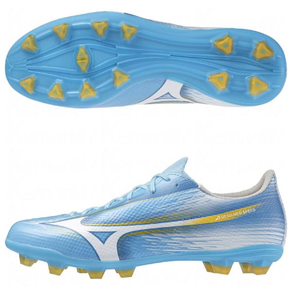 ミズノ、大人/メンズ用サッカースパイク「MIZUNO α 3」。ユニティスカイパック(UNITY SKY PACK)。ニットが生む極上のフィット感が爆発的なスピードを引き出す「MIZUNO α」第3世代、エントリーモデル。リニューアルしたワ...