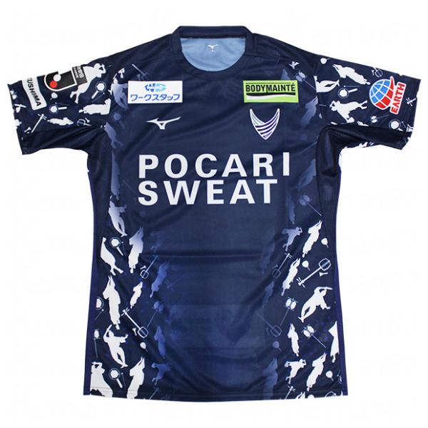 Jリーグ・徳島ヴォルティス、2026年Jリーグ記念大会モデル、3rdオーセンティックユニフォーム。2026年明治安田百年構想リーグ着用ユニフォームのオーセンティックモデル。青と緑を基調に踊り子の姿や鳴り物のリズムを施した「AWAODORI」...