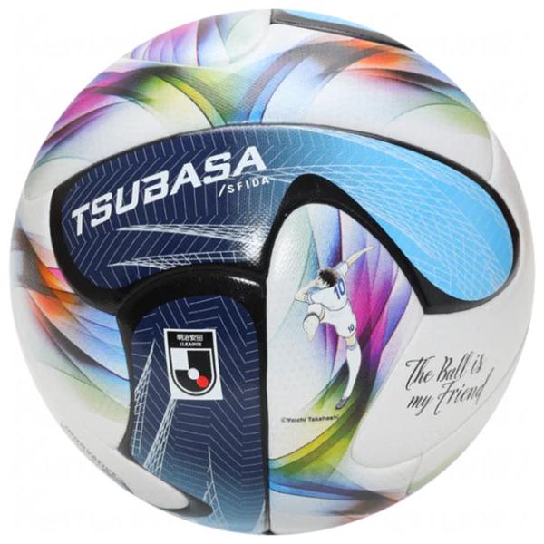 スフィーダ、サッカーボール4号球。「明治安田Jリーグ百年構想リーグ」公式試合球のレプリカモデル。キャプテン翼とのコラボレーションライン「TSUBASA by SFIDA」。キャプテン翼の象徴である大空翼の必殺シュートをイメージした、美しい軌...