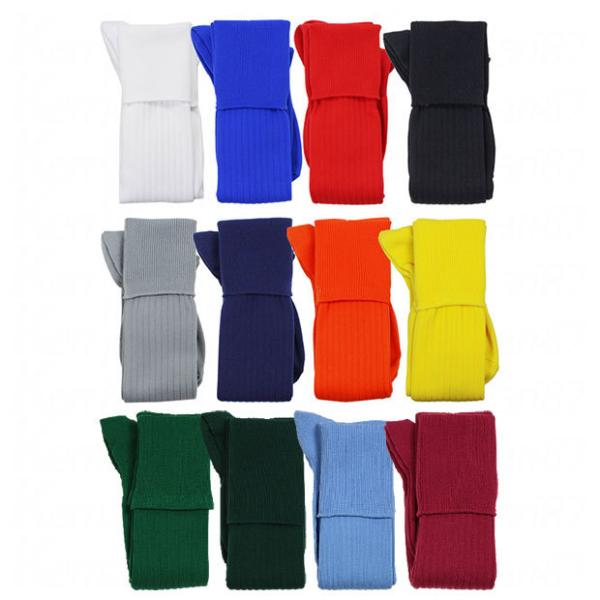 おすすめオリジナルサッカーソックス。毎日の練習用にいかがですか？肌触りもよく丈夫でしっかりしています!!◆まとめ買い＆チームオーダーOK◆ジュニア＆レディースにも対応するサイズ展開品質　：ナイロン、綿、ポリウレタン　　　　(ホワイトのみ)ポ...