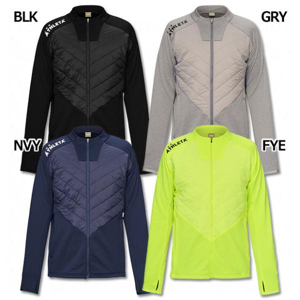 圧倒的な人気を誇るアスレタ、子供/ジュニア/キッズ用トレーニングトップ。裏起毛素材を使用したフルジップトレーニングジャケット。冬場のトレーニングに対応した中綿仕様。素材：裏起毛ジャージ、メッシュ品質：本体/ポリエステル95％、ポリウレタン5...