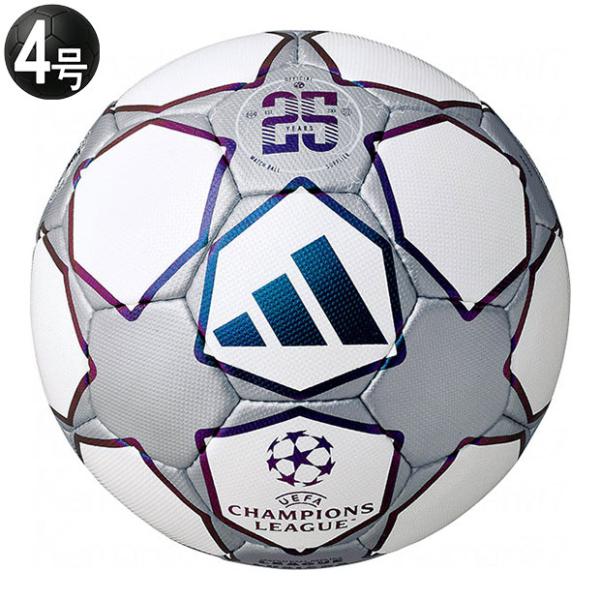 アディダス、サッカーボール4号球。フィナーレの登場から25周年を記念して、00-01シーズンのボールデザインからインスピレーションを受けたアニバーサリーモデル。◆JFA検定球◆手縫い◆4号球(中学生〜大人用)モデル：2026年春夏※北海道・...