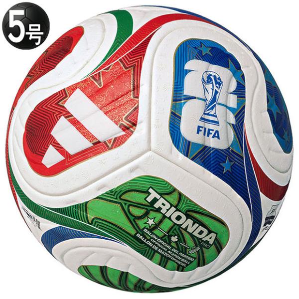 アディダス、サッカーボール5号球。「2026 FIFAワールドカップ(FIFA World Cup 26)」で使用される公式試合球。開催国であるアメリカ・カナダ・メキシコの3か国を表現した「TRI」と、スペイン語で「波」を意味する「ONDA...
