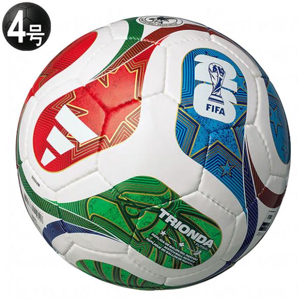 アディダス、フットサルボール4号球。「2026 FIFAワールドカップ(FIFA World Cup 26)」で使用される公式試合球のレプリカモデル。開催国であるアメリカ・カナダ・メキシコの3か国を表現した「TRI」と、スペイン語で「波」を...