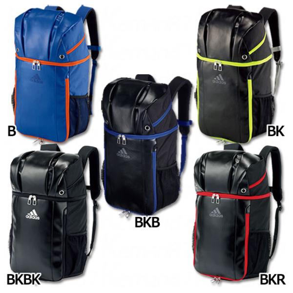 アディダス、デイパック。ボール収納スペースを搭載した部活プレイヤー向け高機能バックパック。素材：ポリエステルサイズ：F(28×54×21cm)モデル：2018年春夏