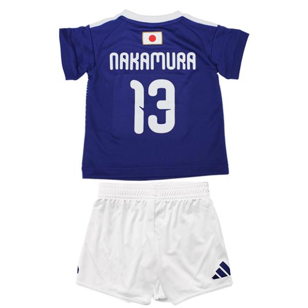 アディダス サッカー日本代表、2026年シーズンモデル、ホーム用レプリカベビーキット。選手着用ユニフォームのレプリカモデル(応援・観戦に最適なサポーター向けユニホーム)。「HORIZON(ホライゾン)」をテーマに、水平線の情景からインスパイ...