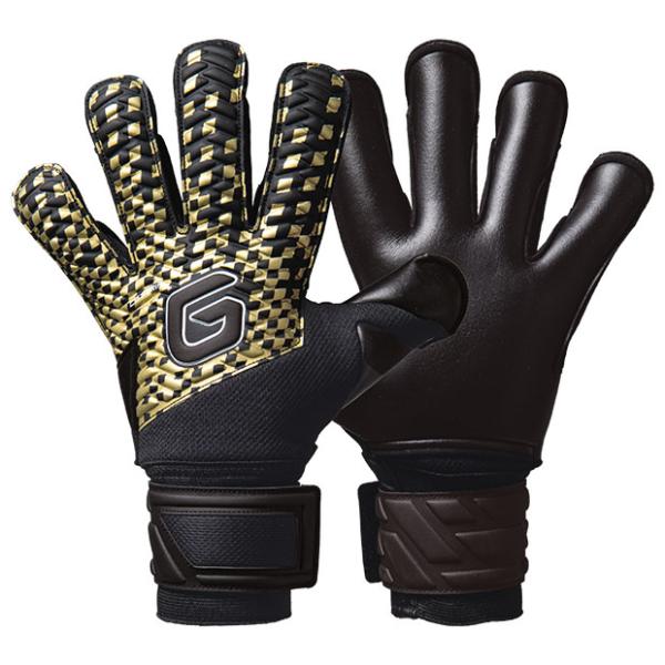 ガビック、大人/メンズ用GKグローブ。キャッチング、安定性の高いロールカット仕様ののマルチモデル。子供/ジュニア対応。素材：パーム/柔(試合にも練習にも最適)　バックハンド/ヒガキGRIP　内部/ノンスリップゲルカラー：ブラック×ゴールドモ...