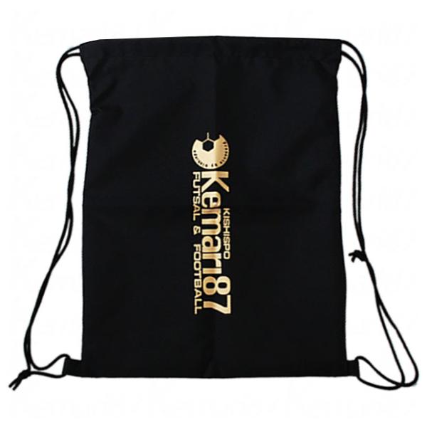 Kemari87/KISHISPOオリジナル、ナップサック。Kemari87ロゴデザイン、様々な用途に対応したジムバッグ。練習着の収納などに最適。サイズ：F(約45×36cm)モデル：2025年秋冬