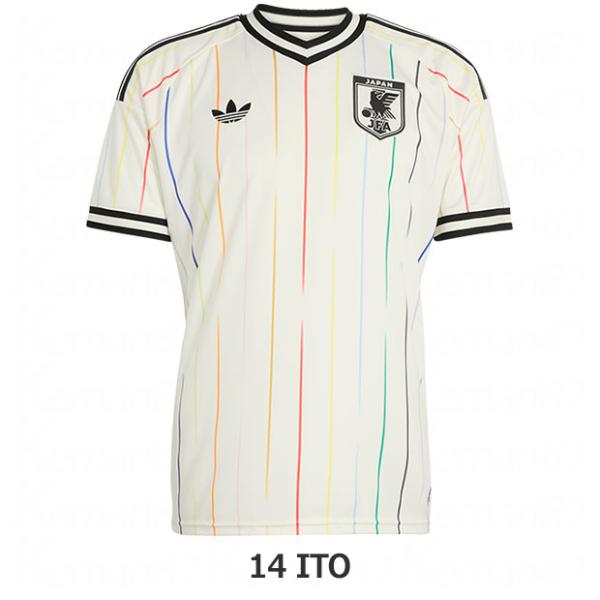 アディダス サッカー日本代表、2026年シーズンモデル、アウェイ用レプリカユニフォーム。選手着用ユニフォームのレプリカモデル(応援・観戦に最適なサポーター向けユニホーム)。「Colors(水平線の向こう側のカラフルな景色)」をコンセプトに、...