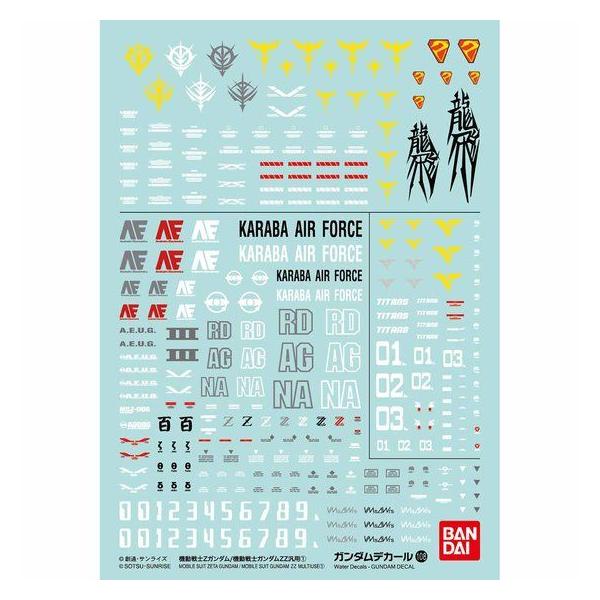 ■待望のガンダムデカールが登場！すべてのスケールで使用でき、汎用性の高い水転写デカールとなっている！■『Ζガンダム』、『ガンダムΖΖ』より人気MSのマーキングを中心にラインアップ！