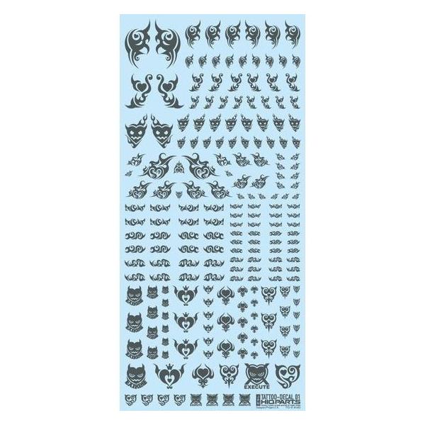 1/12フィギュアのカスタムアップ用、「ハート」をモチーフにした水転写式タトゥーデカールです。タトゥーデザインはストリート系デザインを得意とするアートユニット「Project.C.K.」が担当。ハートをモチーフにした13柄でカッコかわいいカ...