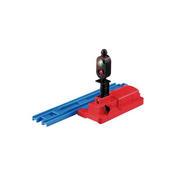 人気の信号機がLED仕様になってリニューアル。ストップレバーの動きに合わせて、信号の色も変わります。ブロック橋脚を使用することで、高架での使用も可能です。【宅配便のみ】