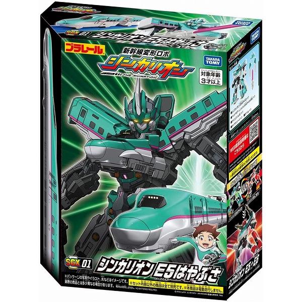 テレビアニメ「新幹線変形ロボ シンカリオン」から「シンカリオン E5はやぶさ」が、SGXシリーズに登場!■シンカリオンに変形!2両編成の新幹線からロボットに変形!■カッコイイ! ポージングが可能!進化した可動域により、劇中さながらのポージン...