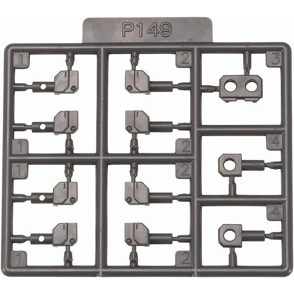 1重関節と2重関節を製作することが可能です。接続径は3mm径となっているので発売中のウェポンユニットやフレームアームズなど3mm径穴が空いているパーツ同士をつなぎ合わせる関節としてお使い頂けます。