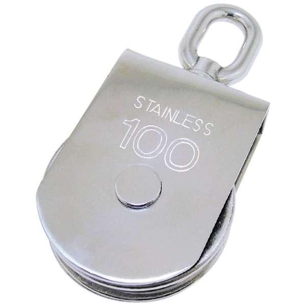 ※画像はイメージです。メーカー：(株)スリーエッチ■サビにくく強力です。【用途】・漁業など【注意事項】使用荷重は動滑車としての値です。定滑車としてご使用の場合は半分になります。【仕様】基本使用荷重(kg)：1000車径(mm)：100寸法(...