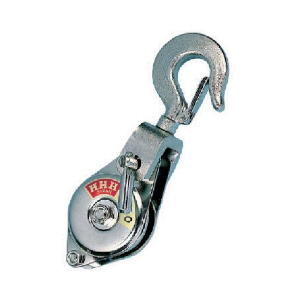 ※画像はイメージです。メーカー：(株)スリーエッチ■頭部は脱着出来ますのでロープの途中からでも装着できます。■シーブはベアリング入です。【用途】・ロープを通し、荷物などの吊り上げや引っ張り作業。【注意事項】使用荷重は動滑車としての値です。定...