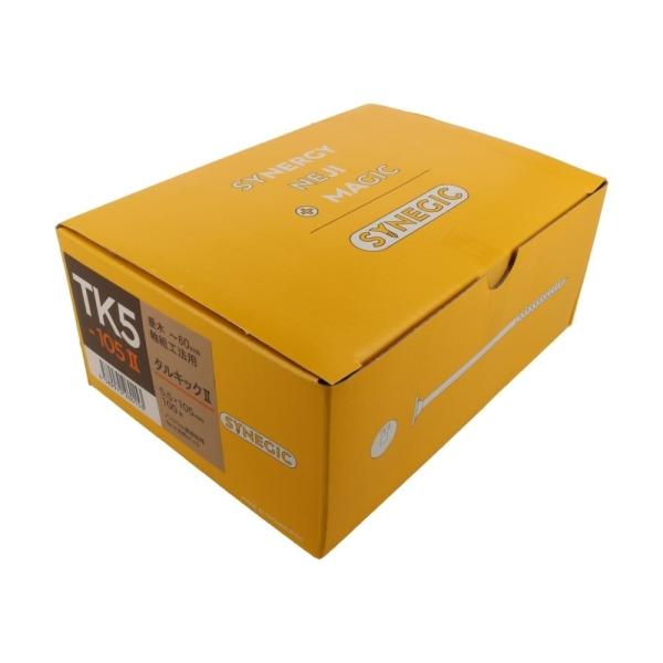 タルキックII ＴＫ５×165II １００本入タルキックIIはひねり金物の代わりにビス1本で垂木留めを可能にした製品です。強度はもちろん、施工性を追求した設計になっており、高所での作業負担を大幅に軽減します。商品名 ： タルキックII施工箇...