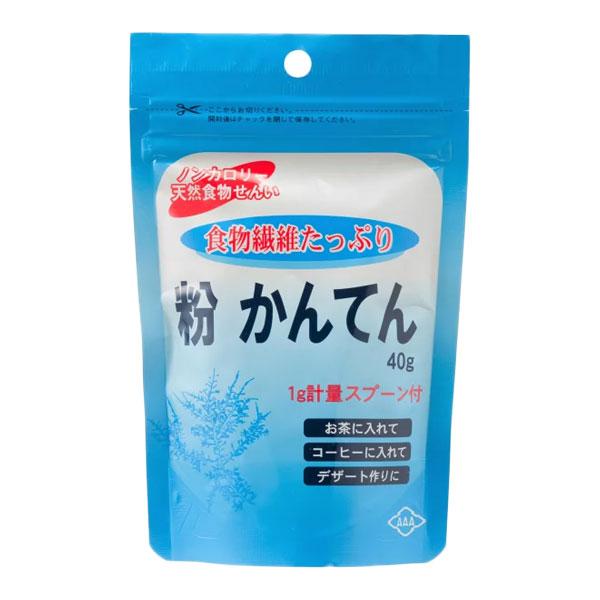 「朝日　粉かんてん　40g」は、厳選した海草より抽出された粉末寒天です。食物繊維をたっぷり含んだ食品で、ヘルシーメニューが手軽で簡単に作れます。■メーカー　朝日■区分　セレクトフード/食材・加工食品/乾物・海産物/寒天※こちらの商品は、メー...